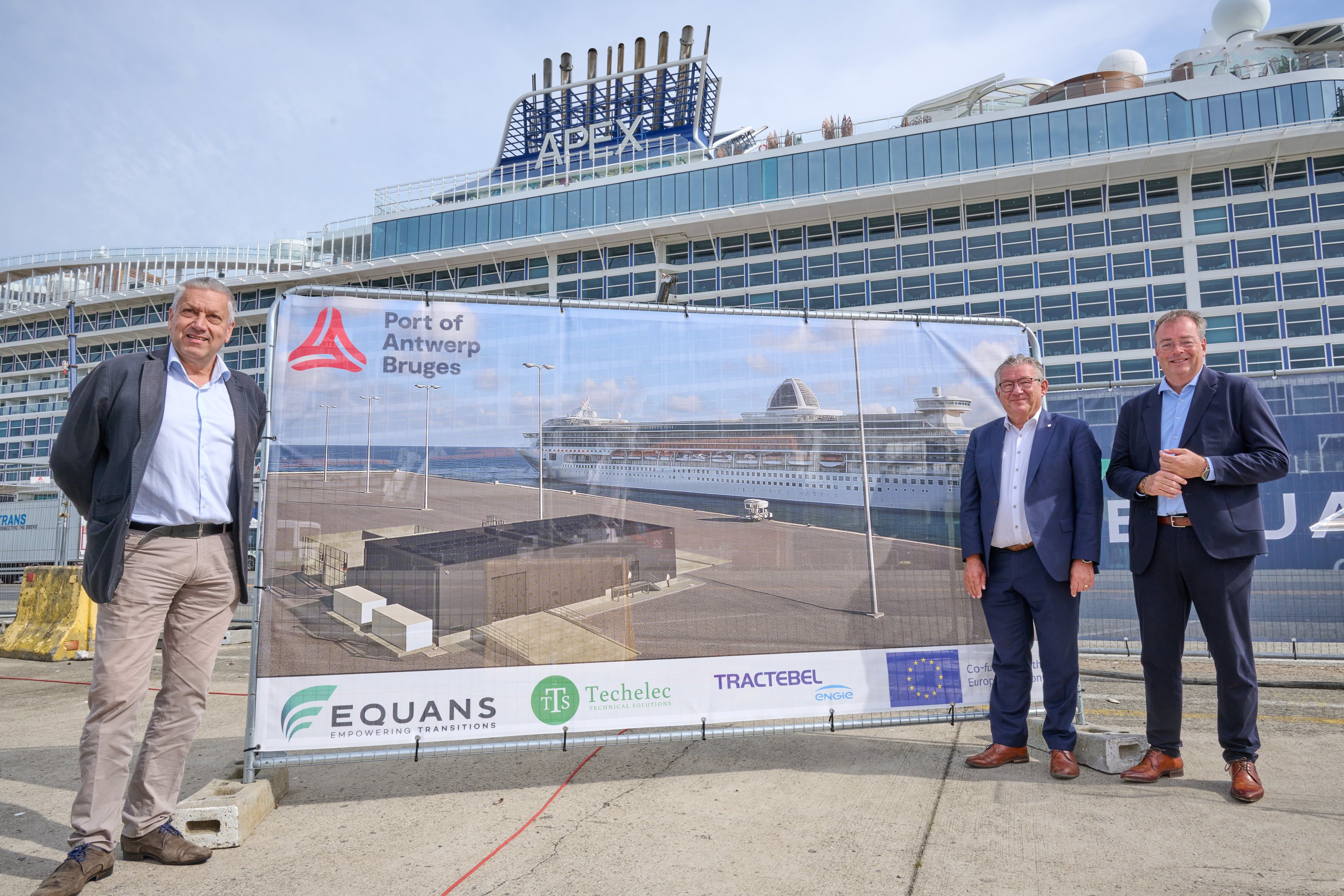 Start werken voor walstroom aan cruiseterminal Zeebrugge
